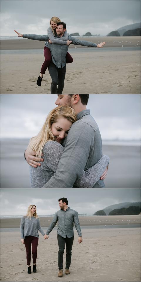 Cannon Beach Engagement Photos at Haystack Rock and Ecola State Park ...