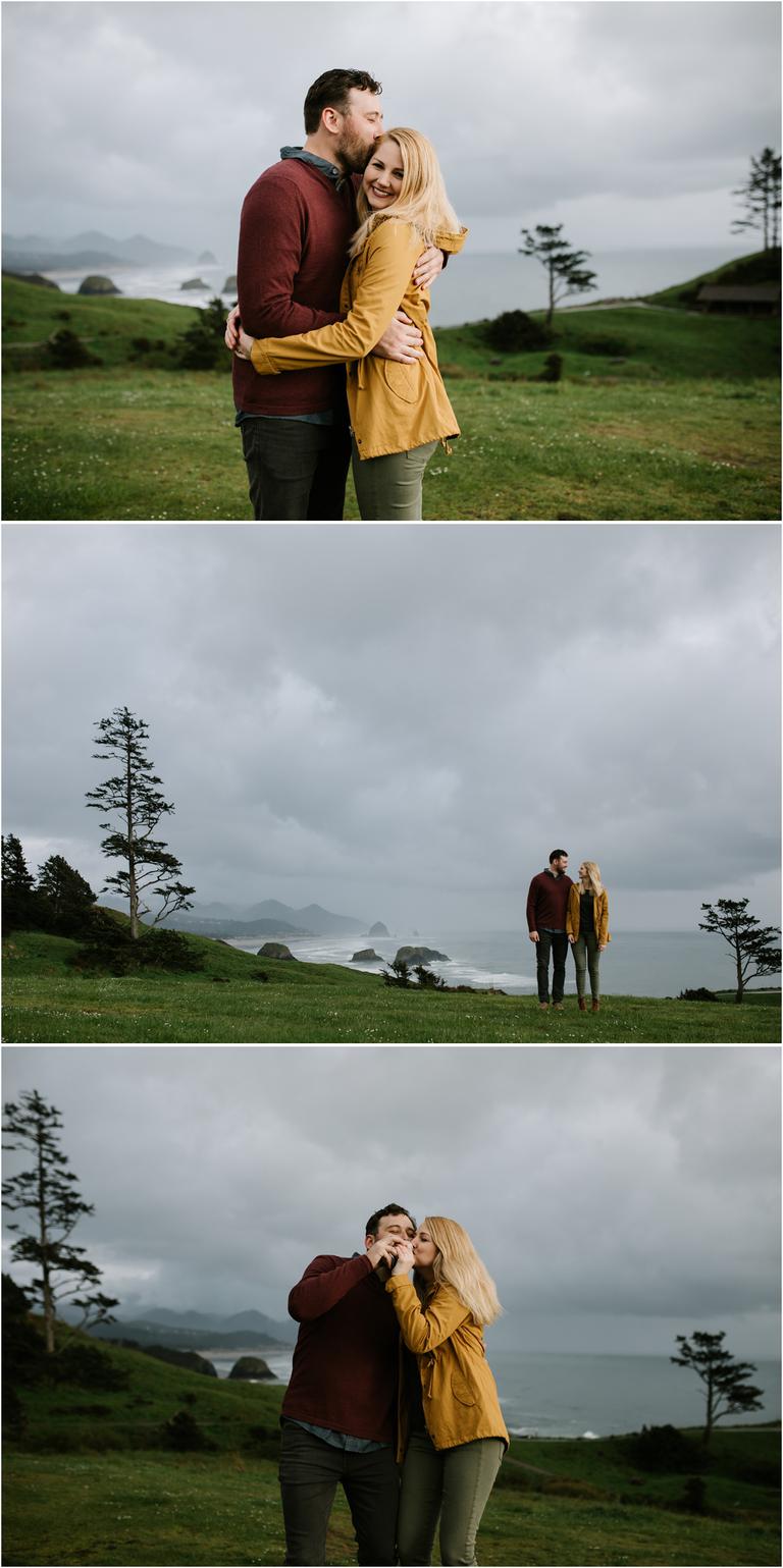 Cannon Beach Engagement Photos at Haystack Rock and Ecola State Park ...