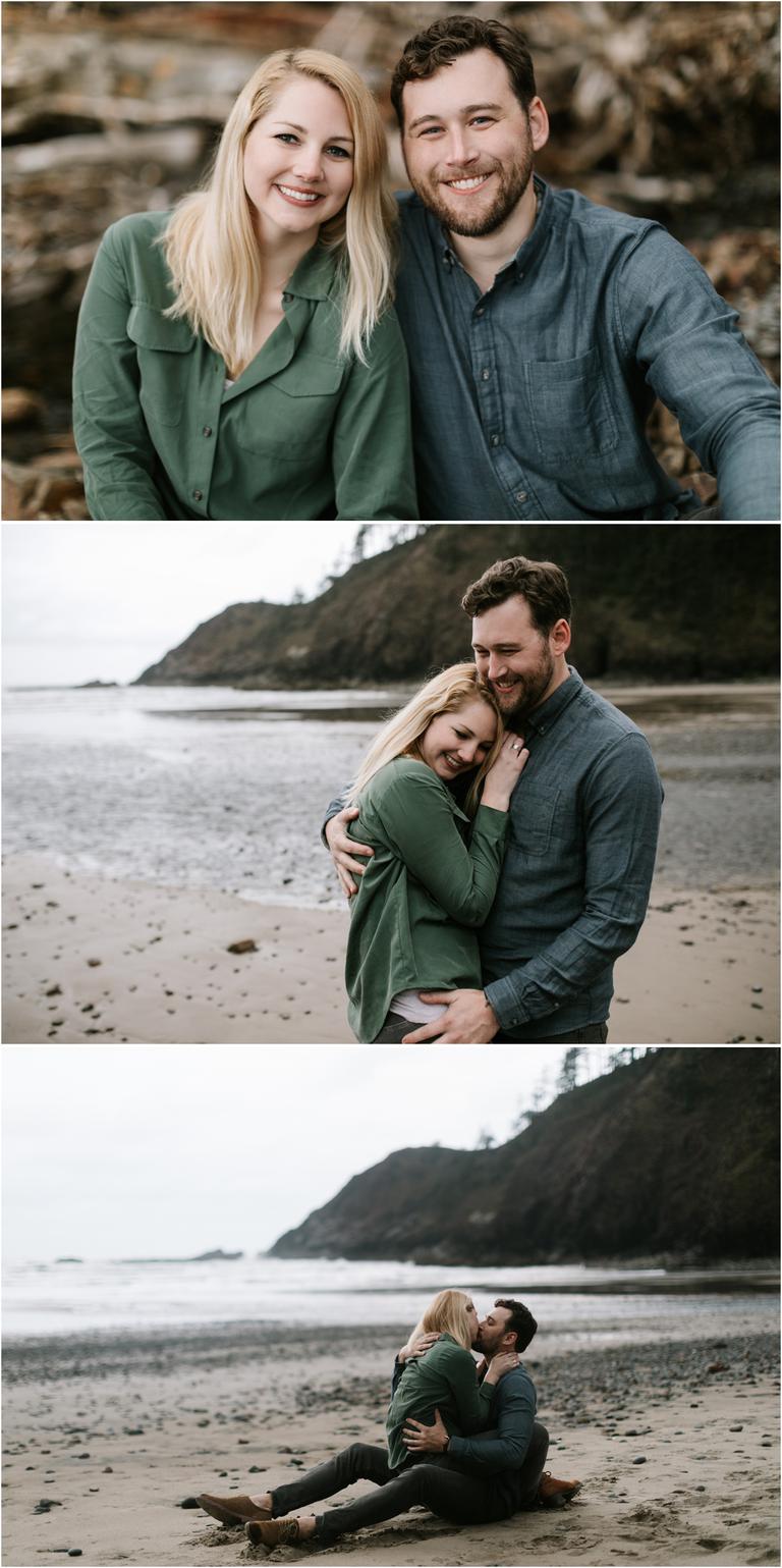 Cannon Beach Engagement Photos at Haystack Rock and Ecola State Park ...