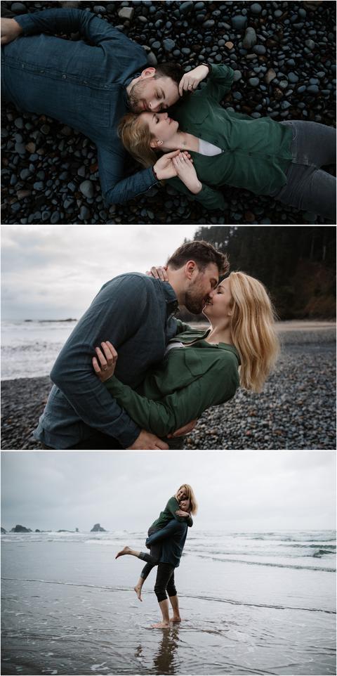 Cannon Beach Engagement Photos at Haystack Rock and Ecola State Park ...